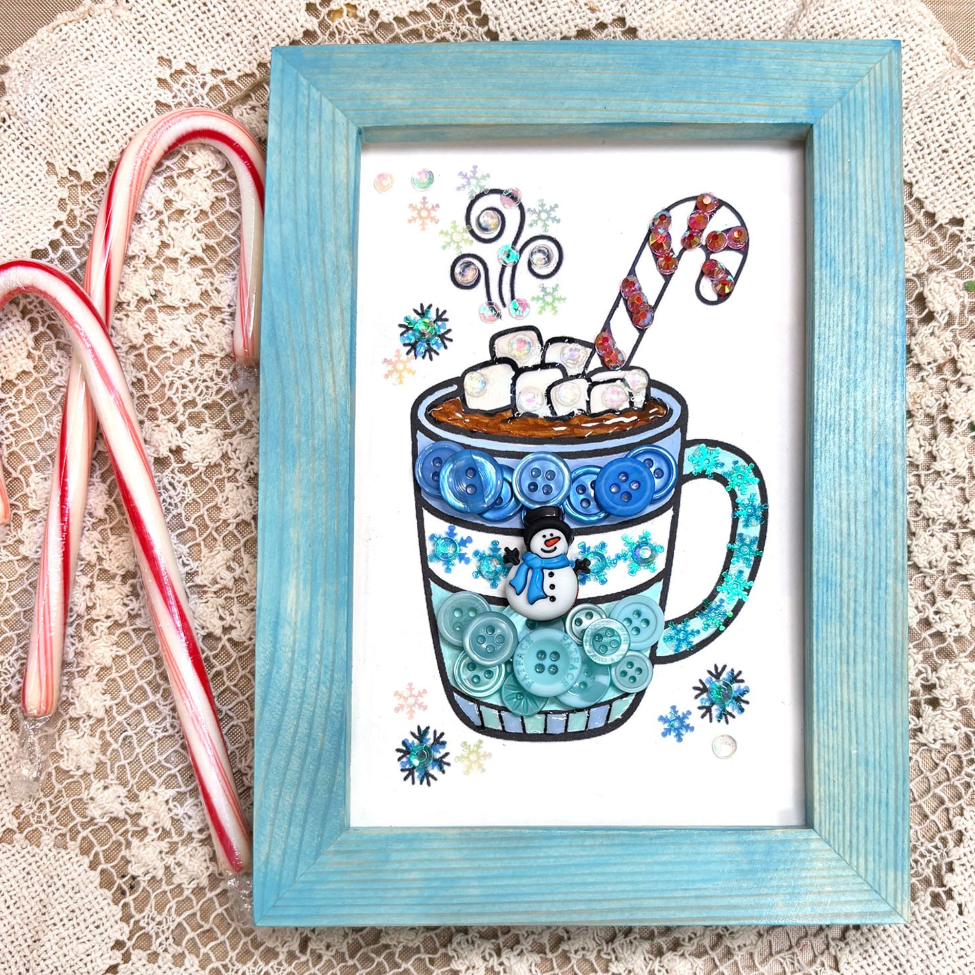 Hot Cocoa Frame DIY Craft Kit – Buttons Galore and More