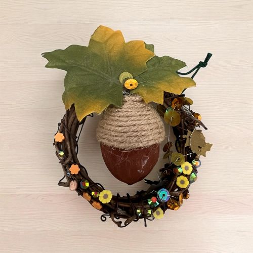 Acorn Wreath – Buttons Galore and More