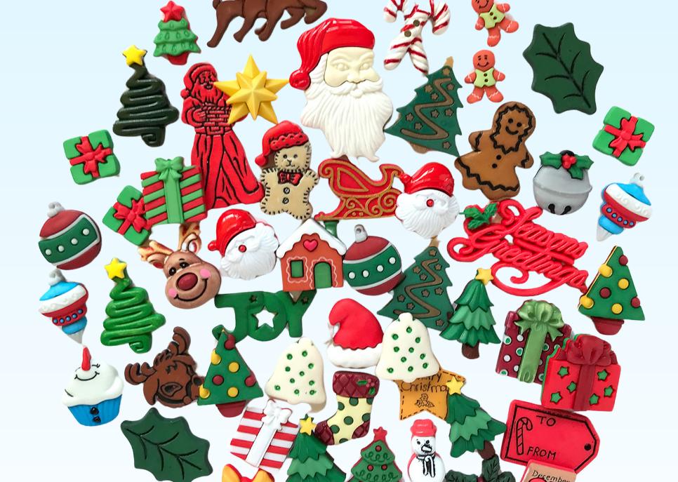 Christmas Decorative Sewing Craft Buttons for scrapbooks, sewing ...