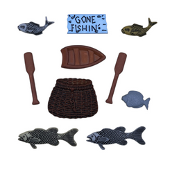 Fishing Buttons & Embellishments Set for Fishing Crafts – Buttons ...