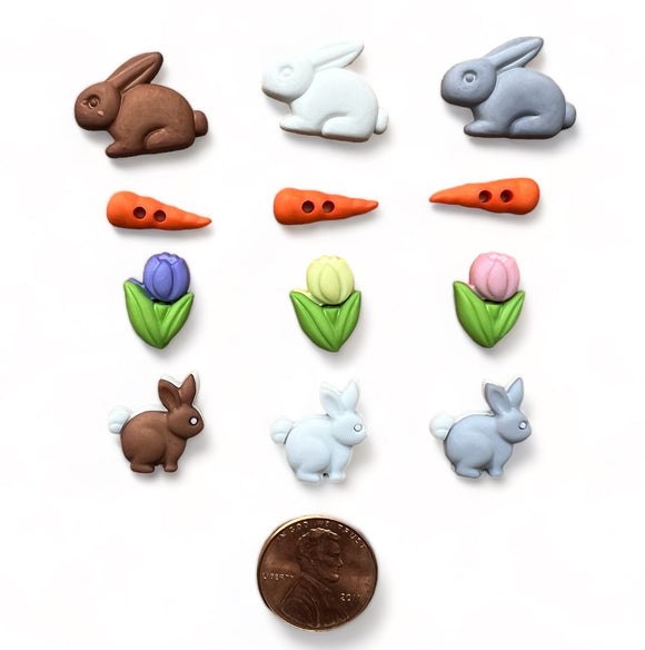 Bunny Fun buttons for crafting |cute sewing buttons | Buttons Galore ...