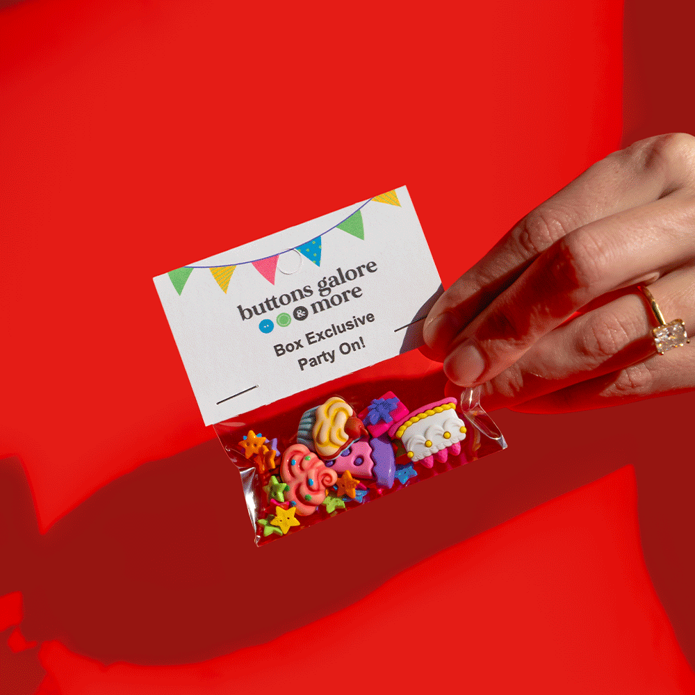 Craft embellishment subscription box, buttons, rhinestones, sequins ...