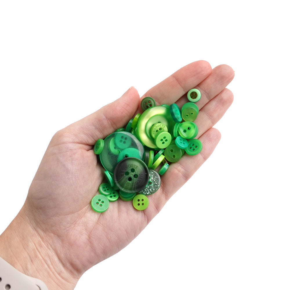 Assorted Green Buttons for Sewing and Crafts | Buttons Galore and More