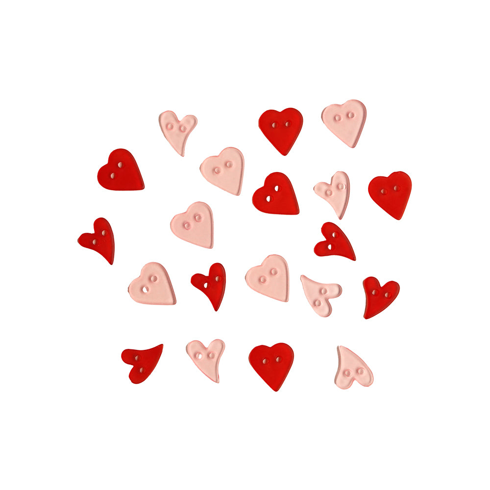 Lovely heart shaped craft & sewing buttons | Buttons Galore & More ...