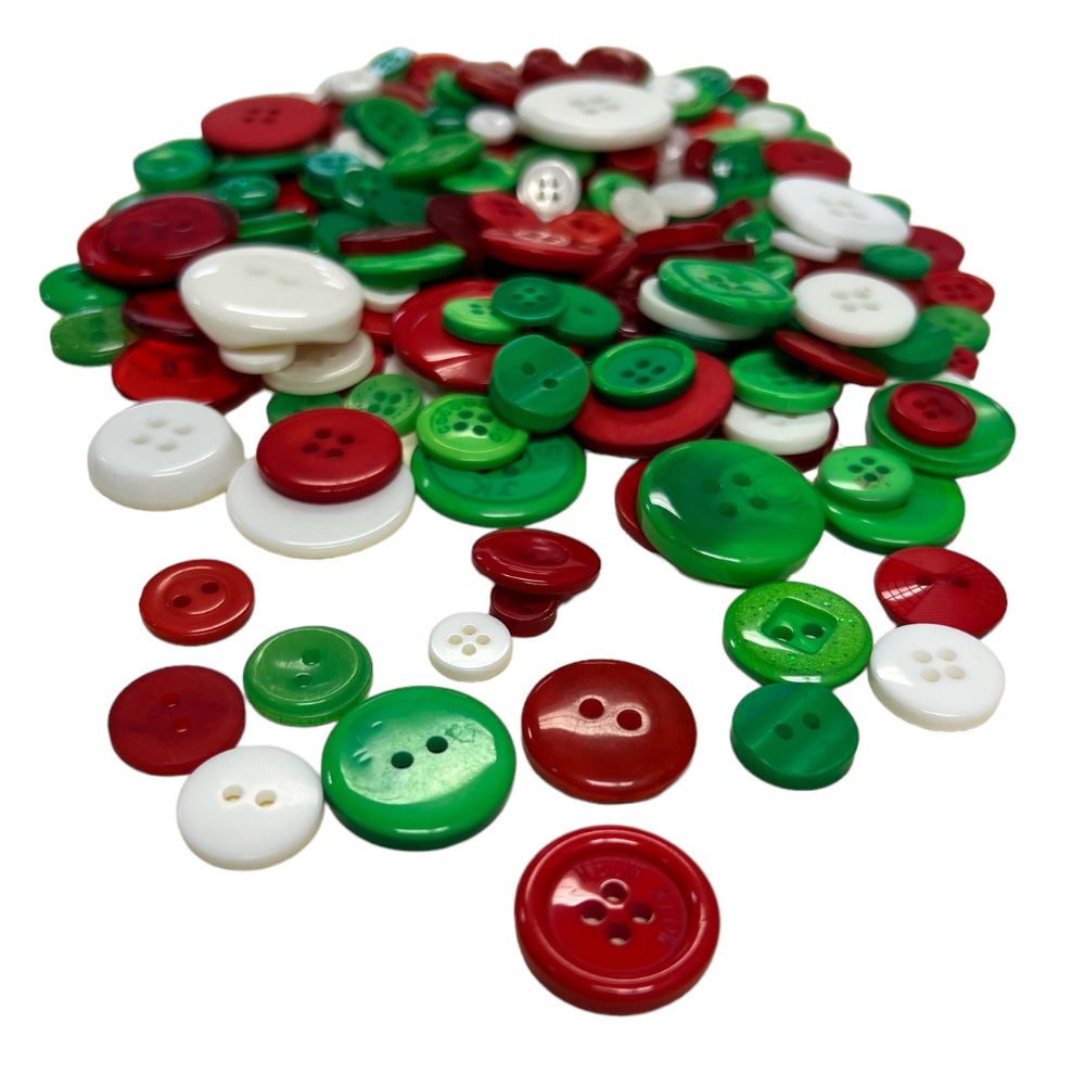 Christmas Assorted Sizes Round Buttons for Crafts Sewing Scrapbooks ...
