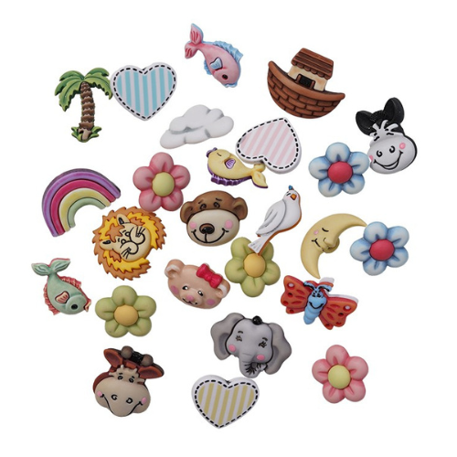 Zoo Animal Novelty Button Assortment – Buttons Galore and More