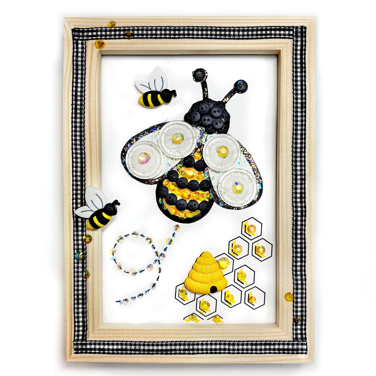 Bumble Bee Frame DIY Craft Kit – Buttons Galore and More