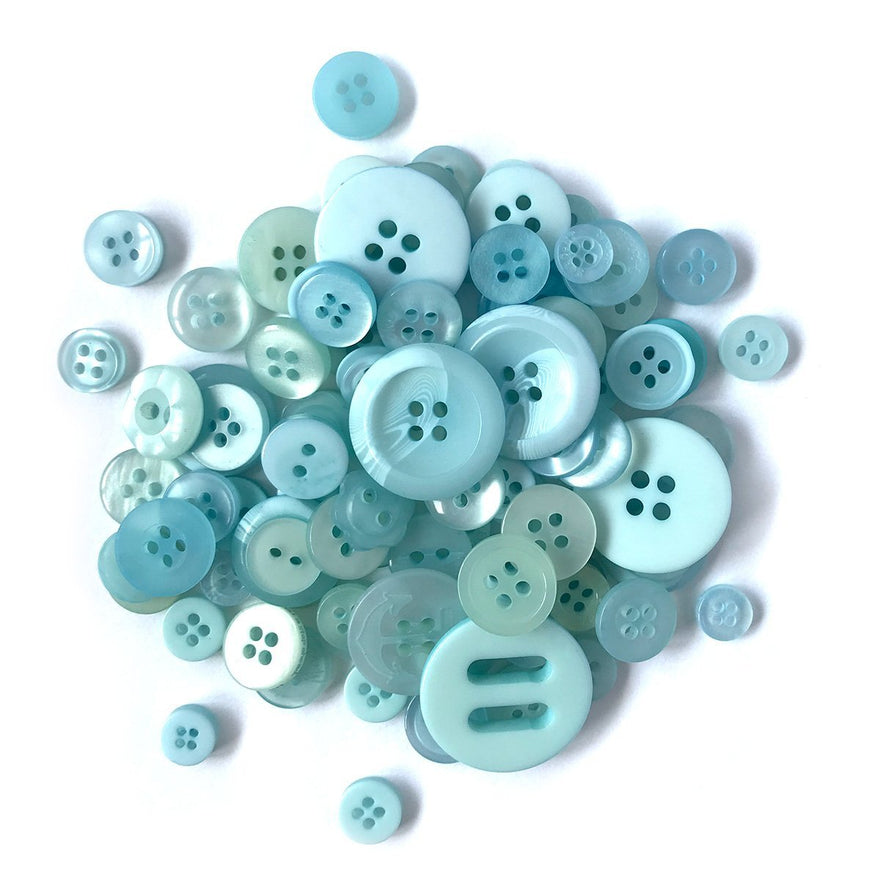 Baby blue Buttons for Crafts Sewing Scrapbooks and Quilts. Assorted ...
