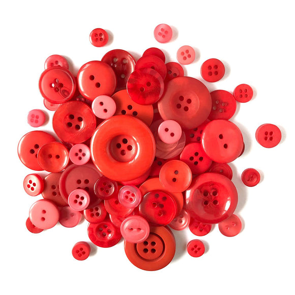 Vibrant Red Buttons for Sewing, Craft and Quilts | Buttons Galore ...
