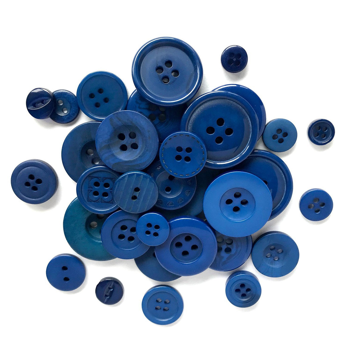 Dark Blue Buttons for Crafts Sewing Scrapbooks and Quilts. Assorted ...