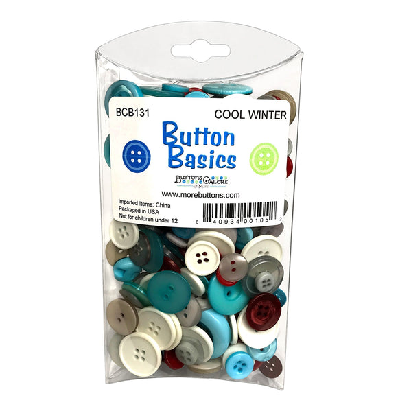 Deep red, light blue & light gray Buttons for Crafts Sewing Scrapbooks ...