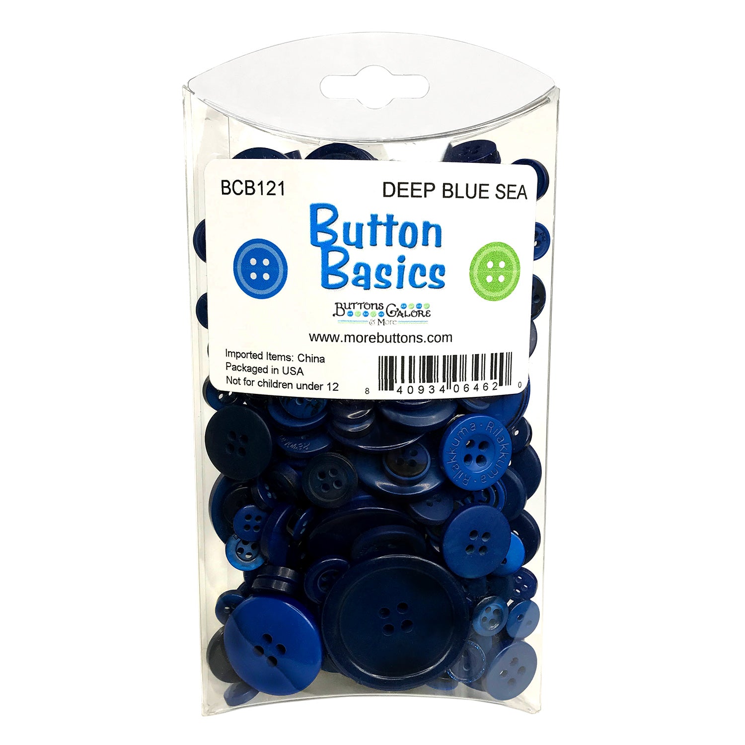 Deep blue Buttons for Crafts Sewing Scrapbooks and Quilts. Assorted ...