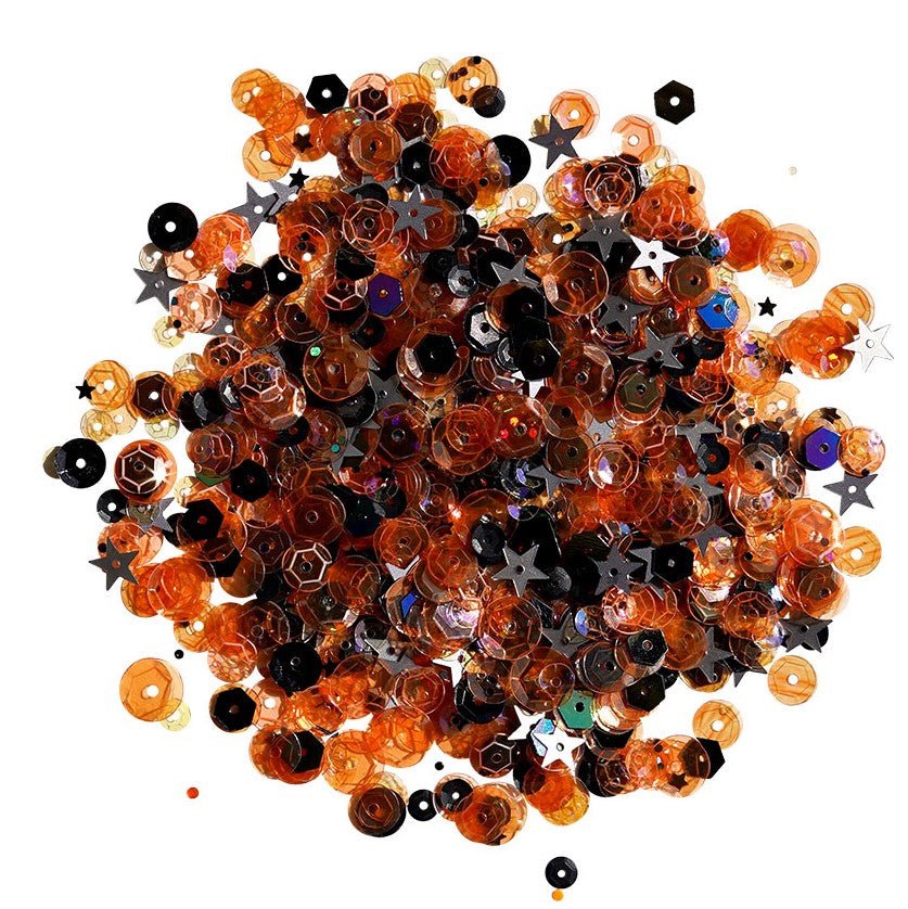 Orange/Black/Silver Sequins for Crafts | Buttons Galore Embellishments ...