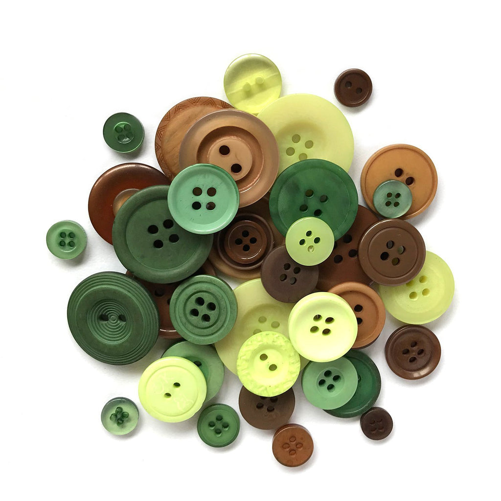 Assorted Green & Brown Buttons for Sewing and Crafts | Buttons Galore ...