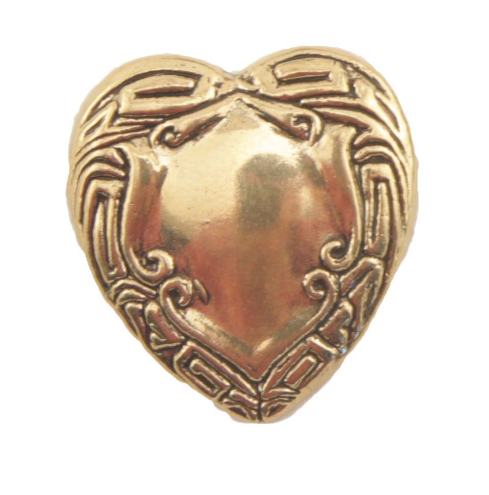 Gold Heart Shaped Buttons for Sewing | Heart Embellishments for Crafts ...