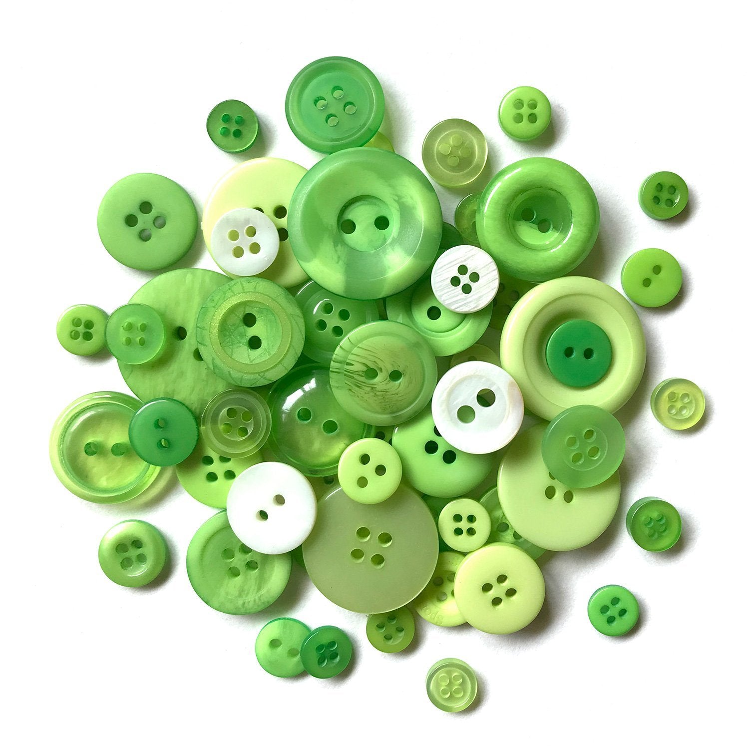 Vibrant Green Buttons for Sewing, Craft and Quilts | Buttons Galore and ...