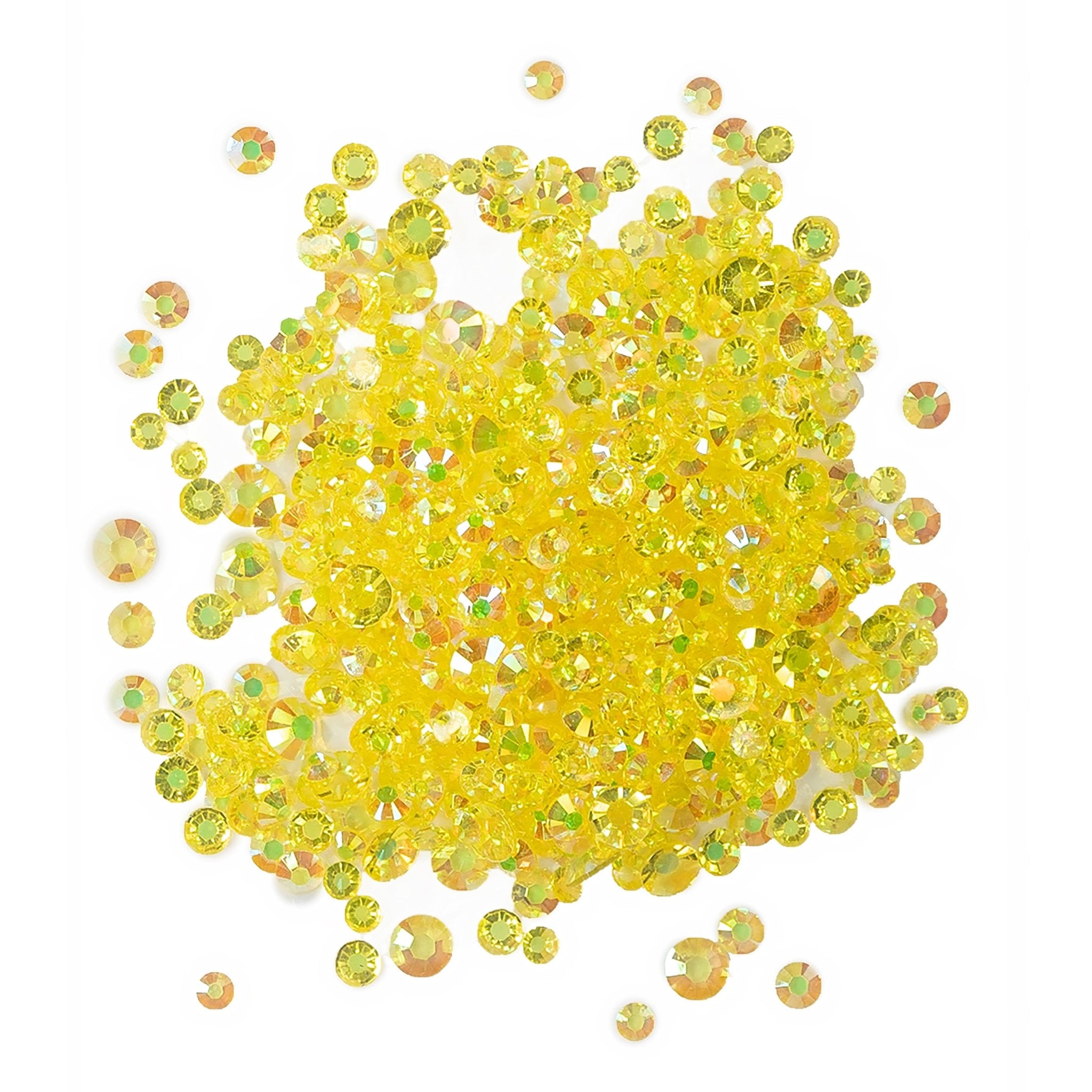 Bright Yellow Crystals for Crafting | Craft Rhinestones – Buttons ...
