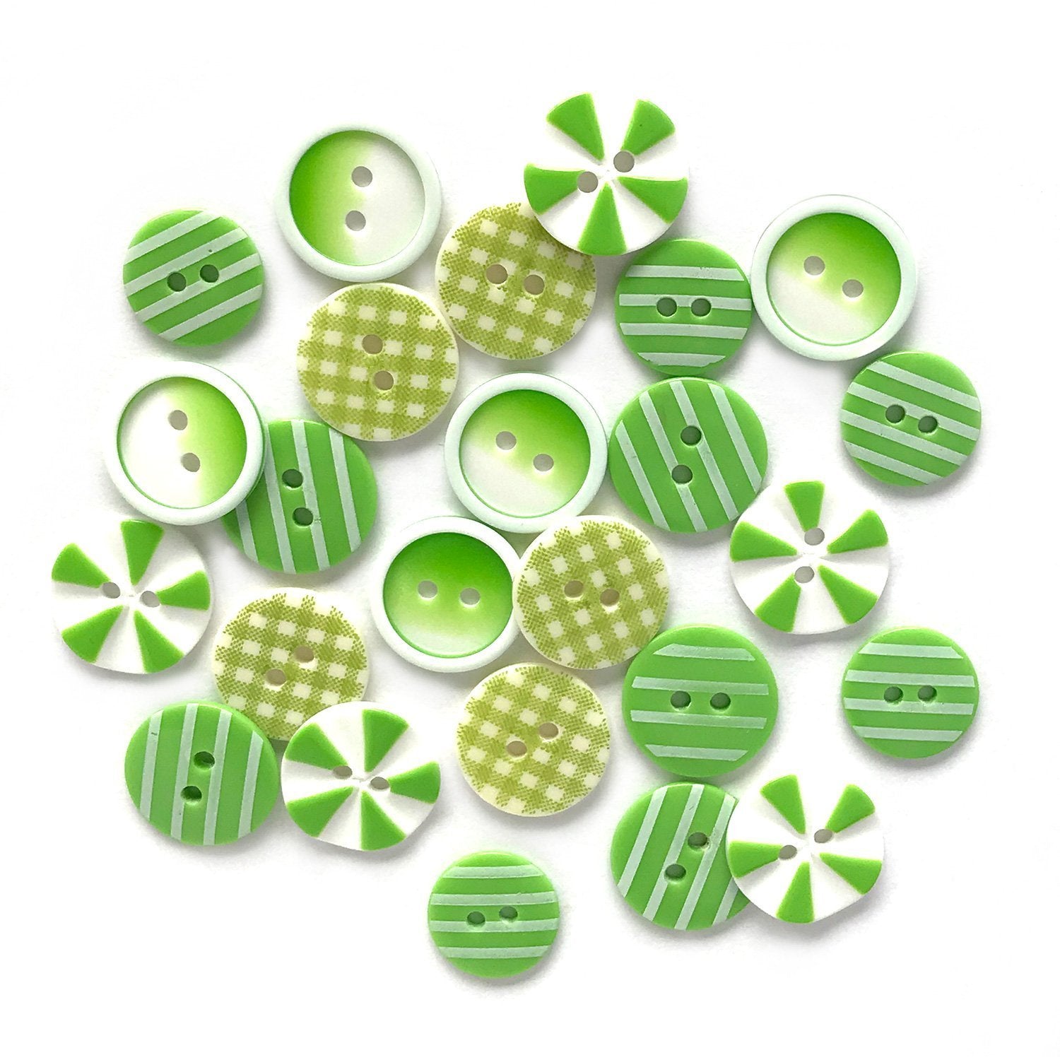 Green Printed Buttons for Sewing and Crafts | Buttons Galore and More