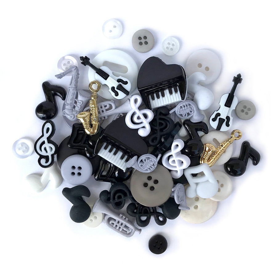 Music Novelty Craft Buttons for Sewing & Crafts | Buttons Galore and More