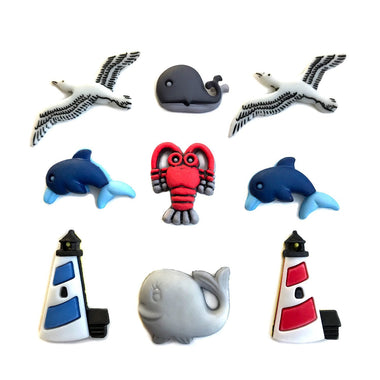 Beach, Ocean & Nautical Decorative Buttons for crafts, sewing ...