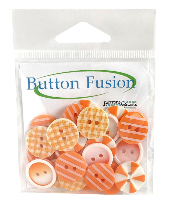 Orange Printed Buttons for Sewing and Crafts | Buttons Galore and More