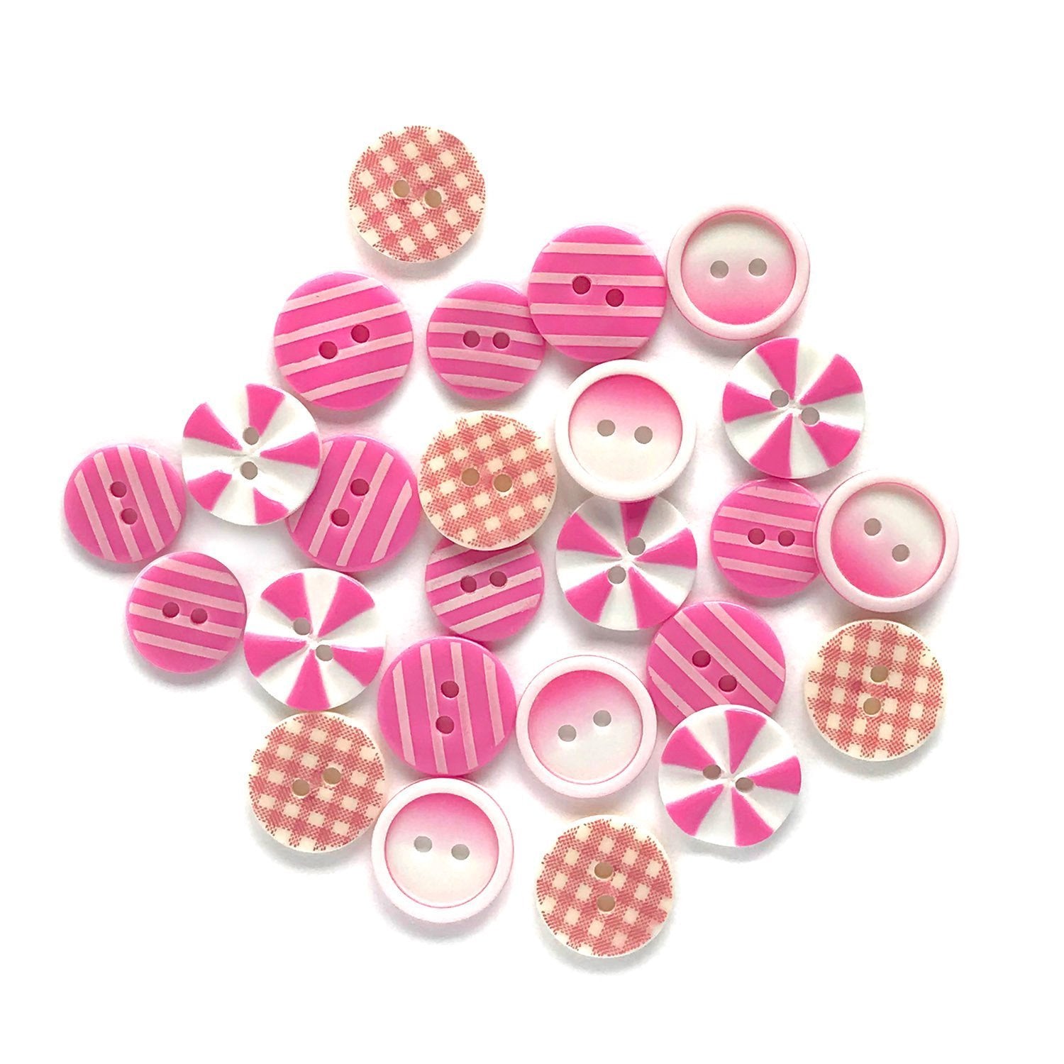 Pink Printed Buttons for Sewing and Crafts | Buttons Galore and More