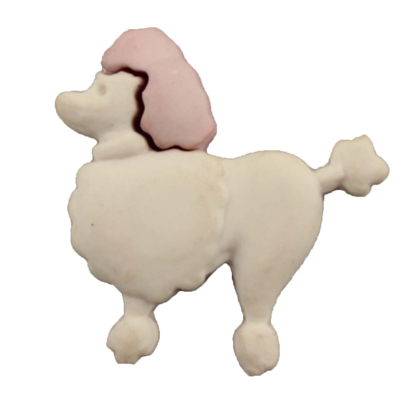 Poodle Shaped Buttons for Sewing | Pet-theme Embellishments for Crafts ...