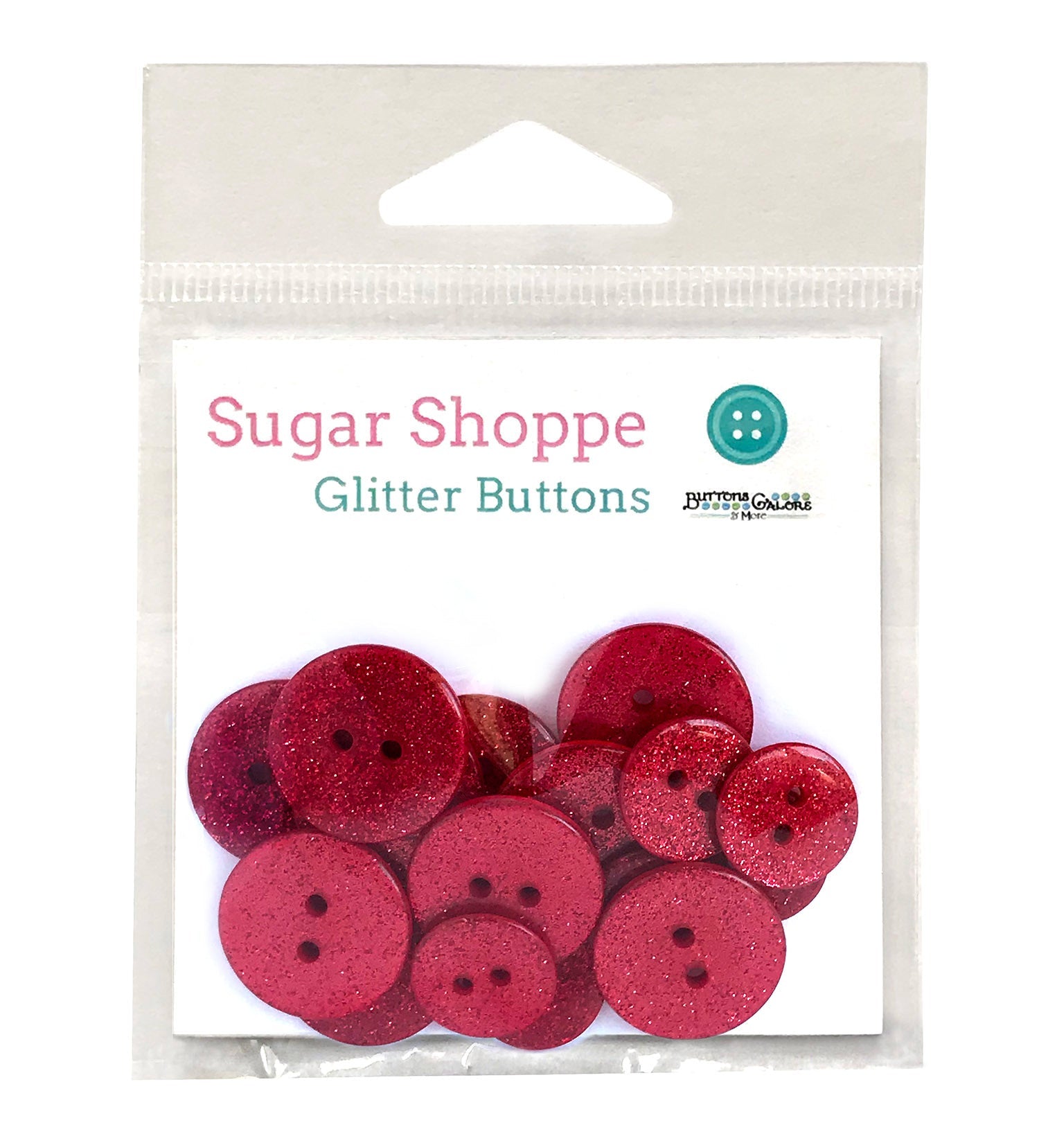 Red Glitter Buttons for Sewing and Crafts | Buttons Galore and More