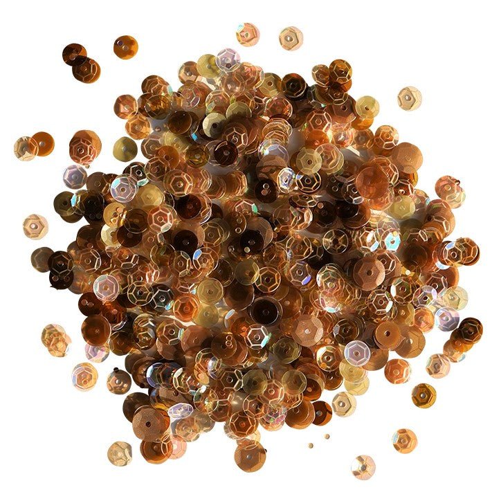 Brown & Clear Loose Sequins for Crafts | Buttons Galore Embellishments ...