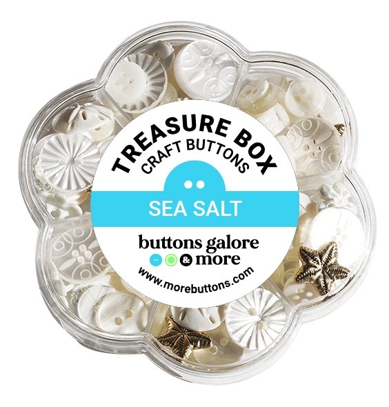 Sea Salt shades of white buttons for sewing and craft projects ...