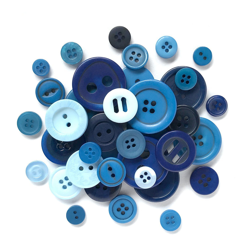 Assorted Blue Buttons for Sewing and Crafts | Buttons Galore and More