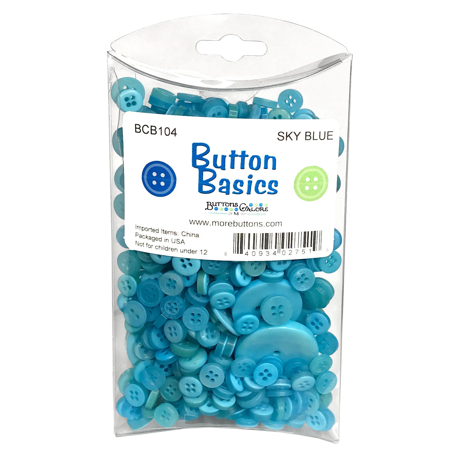 Light Blue Buttons for Crafts Sewing Scrapbooks and Quilts. Assorted ...