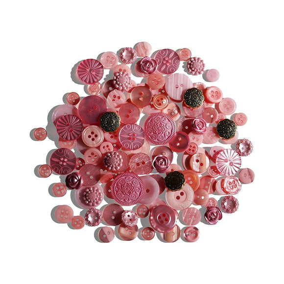 Tea Rose Pink buttons for craft and sewing, quilts and more | Buttons ...