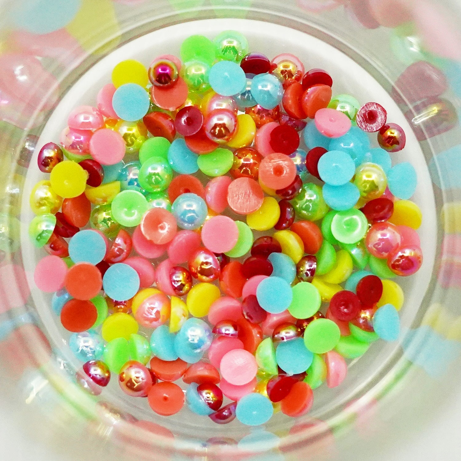 Rainbow mix of AB pearls embellishments for DIY craft projects ...